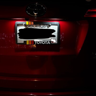Vintage-toyota-retro-style-license-plate-frame-trd-offroad-tacoma-fj ...