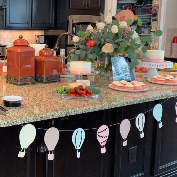 Hot Air Balloon Party Banner - Customizable Colors - Etsy