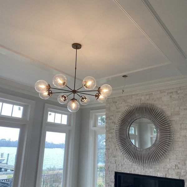 Gorgeous Mid Century Sputnik Chandelier Light Lamp , Large Modern HELIO ...