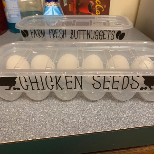 Funny Egg Container, Reusable Egg Container, Plastic Egg Carton, Punny ...