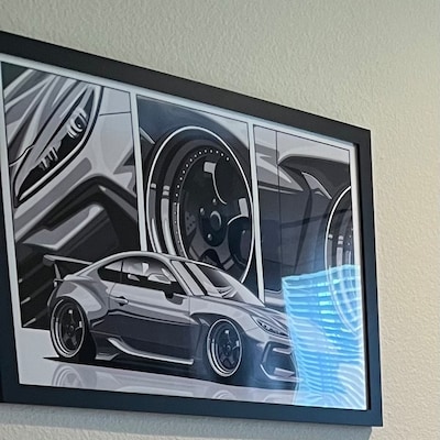 JDM Drift Import Tuner Car Automotive Art Drawing Compatible With ...