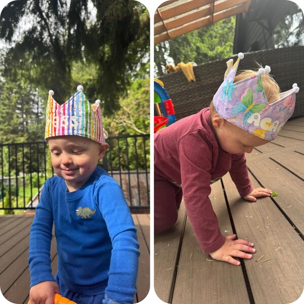 Hand Embroidered Birthday Crown, First Birthday Crown, Personalized and ...
