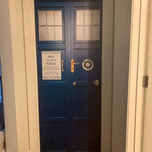Tardis Door Wrap, Tardis Door Cover, Policebox Door Wrap, Tardis Decal ...