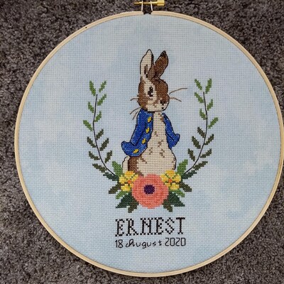 Beatrix Potter Birth Sampler Cross Stitch Pattern Peter - Etsy Australia