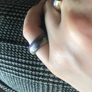 Aroace Ring Aroace Pride Ring Aroace Jewelry Aroace Sunset Pride Resin ...