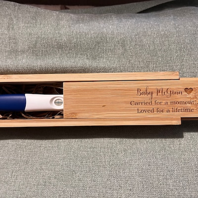 Engraved Pregnancy Announcement Box Baby Announcement Personalized ...