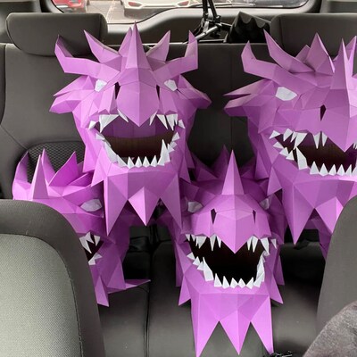 Half MASK PAPERCRAFT vampire SKULL 3D Diy Adult Paper Craft Pattern ...