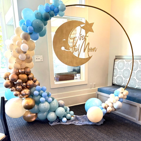 Over the Moon Baby Shower, Baby Shower Signs, Baby Shower Backdrop ...