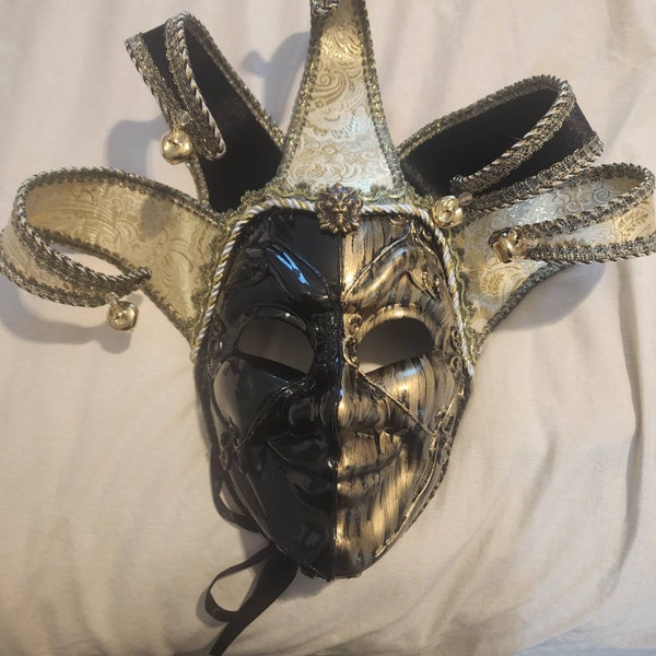 Luxury Metal Venetian Masquerade Mask Gold and Black - Etsy