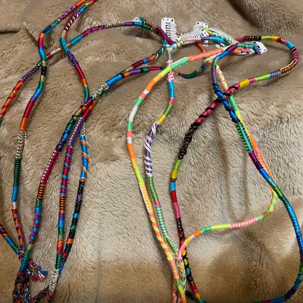 Standard Beaded Pirate Hair Wrap Extension -- Halloween Clip In/braid ...