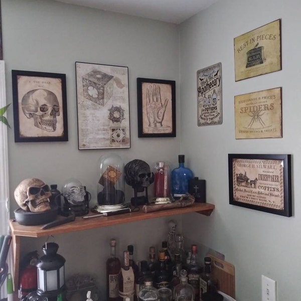 Aged Reproduction Victorian Era Undertaker Advertisement - Art Print A4 ...