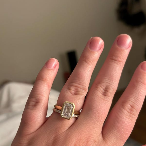 Fancy Toi Et Moi Ring, Bezel Set Two Stone Engagement Ring, Pear ...