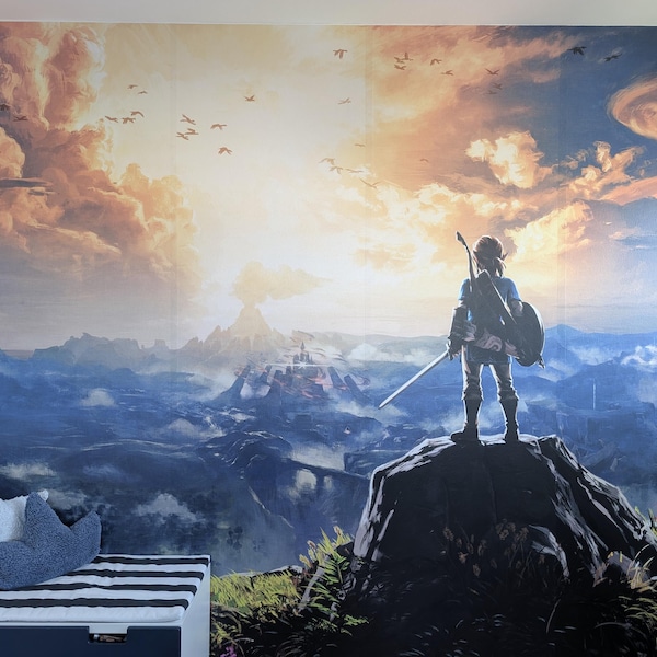 Zelda Wallpaper Mural Nursery Gaming Decor - Peel and Stick ...