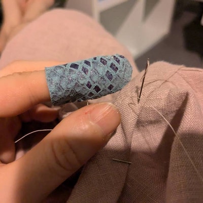 LIGHTWEIGHT Amazing Handmade Leather Sewing Thimble© for Lighter Duty ...