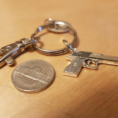 Bang Bang Gun Shooter Key Chain Key Tag Rifle Handgun Keychain Pistol ...