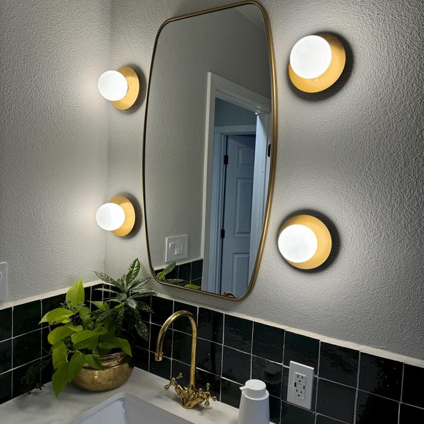 Marble Sun Round Wall Sconce, Wall Led Lighting Fixture, Wall Sconce ...