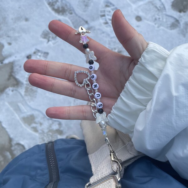 Customizable Kpop Beaded Charm Keychain and Phone Lanyard - Personalize ...