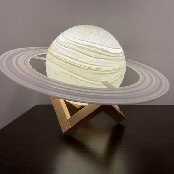 3D Printed Solar System Planet Lamps - 16 Color Changing RGB Night ...