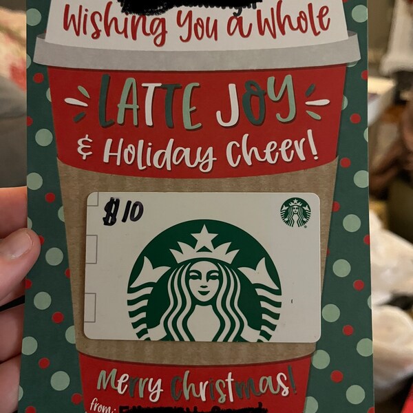 PRINTABLE Wishing You a Whole LATTE Joy & Holiday Cheer! Merry ...