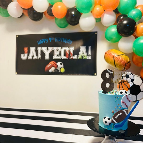 Sports Birthday Banner, Sports Banner, Sports Birthday Party ...