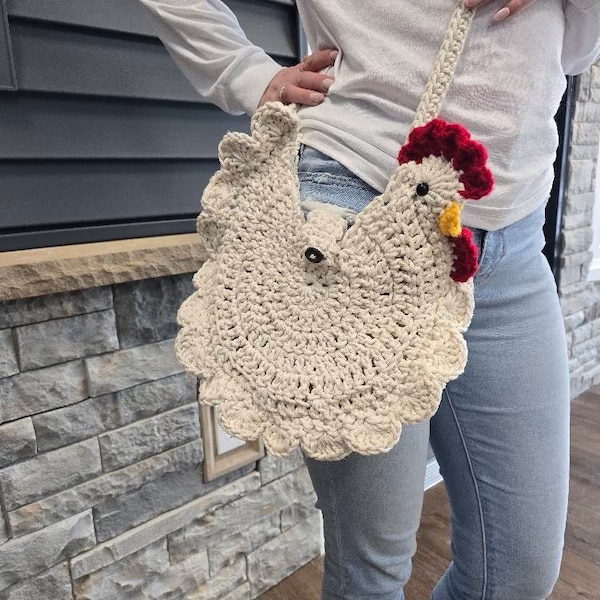 Crochet Chicken Bag Pattern Only U.S Terms - Etsy