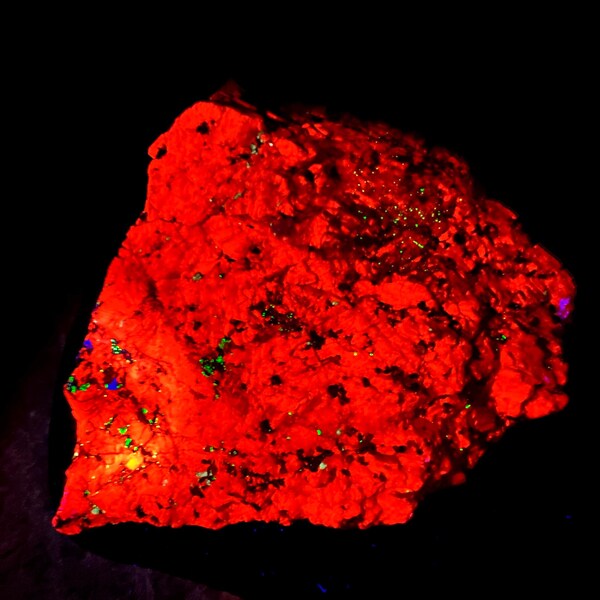 Rare Combo! UV Fluorescent Green Willemite Barite & Minor Hardystonite ...