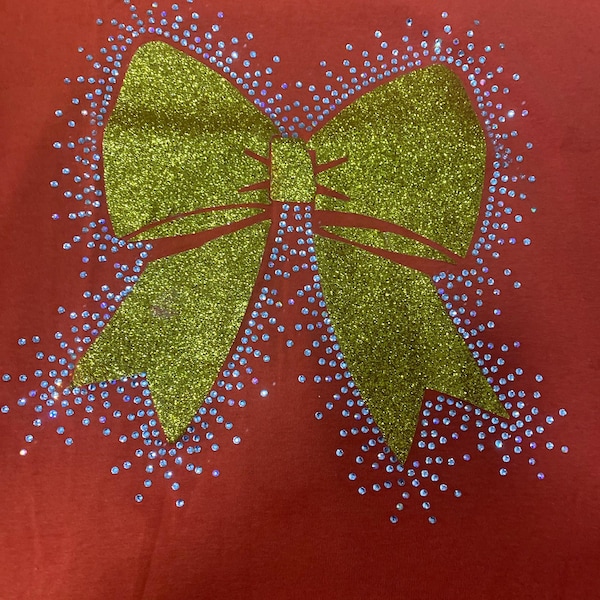 Bow HTV and Rhinestone Burst SVG Template - Etsy