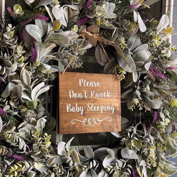 Baby Sleeping Sign Do Not Disturb Sign Nap Time Door Sign Baby Shower ...