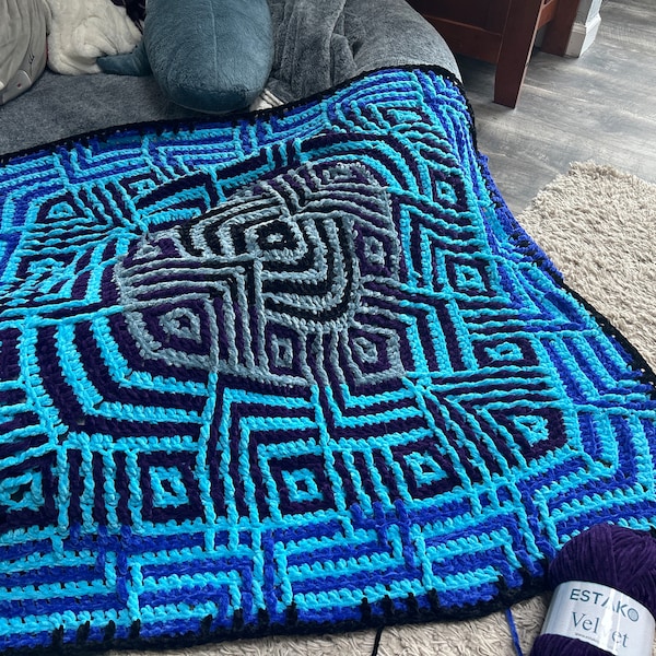 Overlay Mosaic Crochet Pattern: Squares Blanket or Cushion (PDF Pattern ...