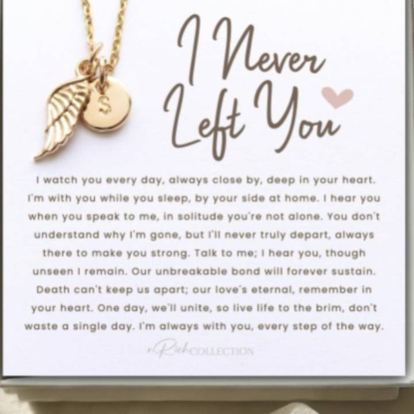 Angel Wings Necklace Gift From Heaven Memorial Gift From Angel Passed ...
