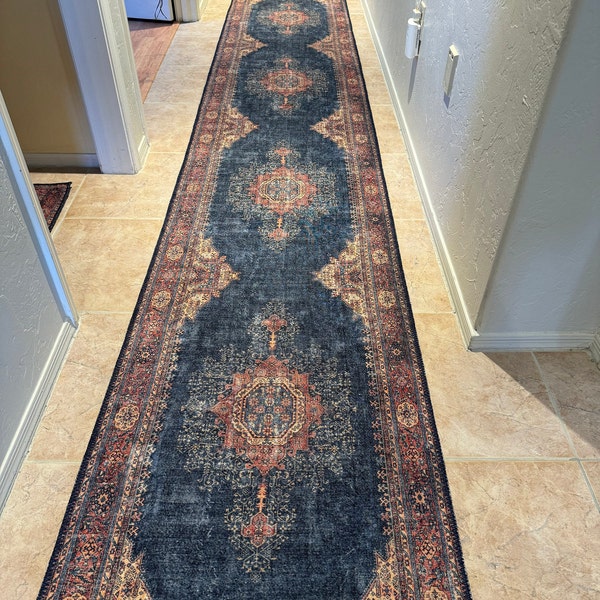 MARA Red-violet Vintage Area Rug, Dark Reddish Purple, Magenta, Wine ...