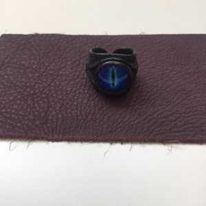 Adjustable Leather Ring. Statement Ring. Magic Evil Eye Occult Ring ...