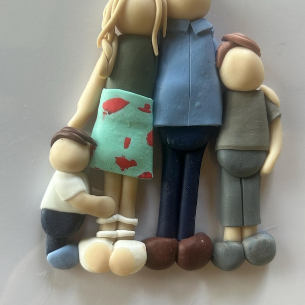 Handmade Clay Family Framed Portraits Unique and Personalised Sculpted ...