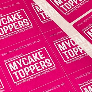 Square 37mm Stickers, A4 Sheets, Matte Finish, Logo Stickers ...