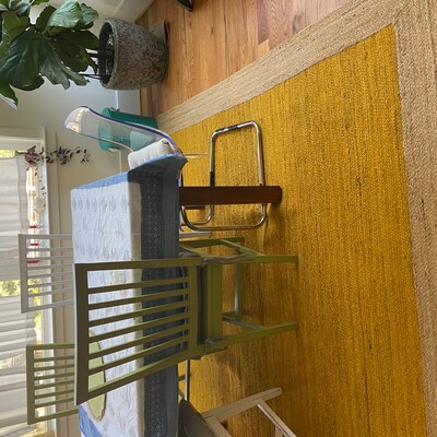 Handmade Natural Jute Yellow Rug, Hand Woven Jute Rug Yellow Color ...