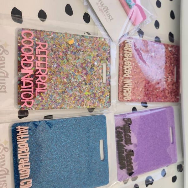 Custom Acrylic Badge Topper, Badge Buddy Topper, ID Holder, Acrylic ...