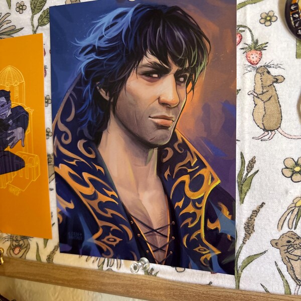 Wizard of Waterdeep (gale Dekarios) - Tarot Style Art Print - Baldur's ...