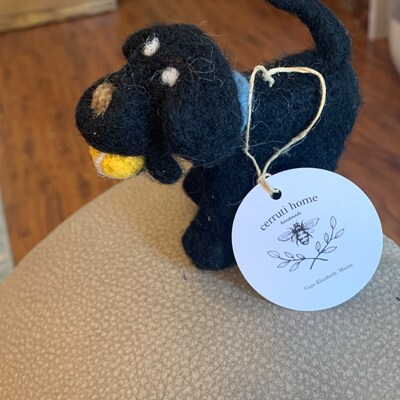 Felt Wool beau the Salmon Fishing Chocolate Lab Ornament-felted Wool ...