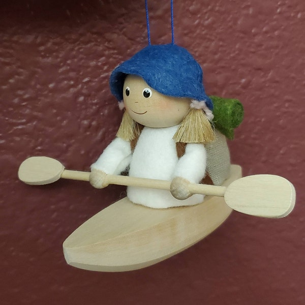 Kayak. Hiking in Kayak. Hiking in Canoe. Kayak Ornament. Gift for ...