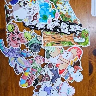 Minimalistic Space People Waterproof Stickers - Etsy