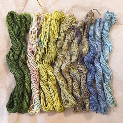 Slow Stitch Linen and Floss Bundle Silver Lining - Etsy