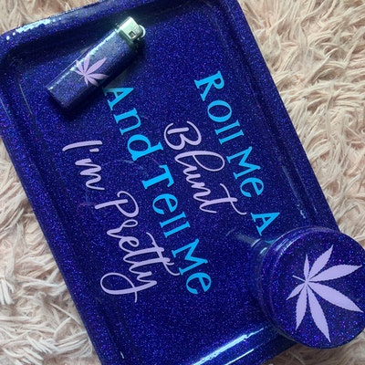 Rolling Tray Weed Tray Marijuana Rolling Tray Glitter Tray - Etsy