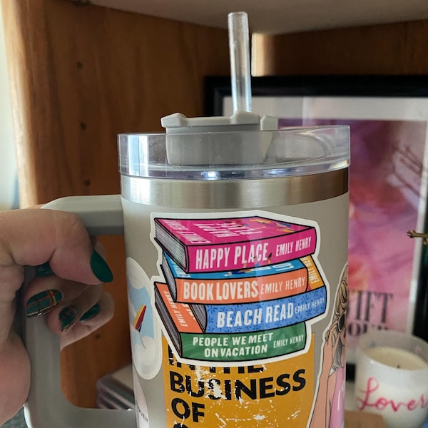 Happy Place Book Stack Sticker - Etsy