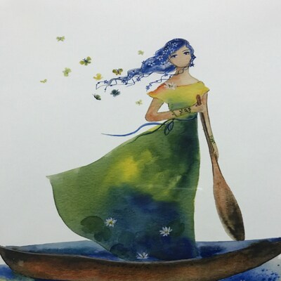 Tiny Dancer Art Print Graceful Watercolor Painting Young - Etsy