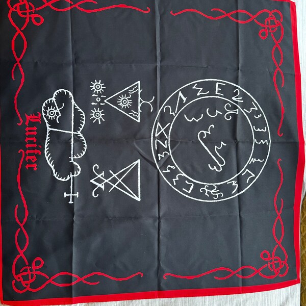 Demon Altar Cloth - Sigil of Lucifer From the Grimoirium Verum - Etsy