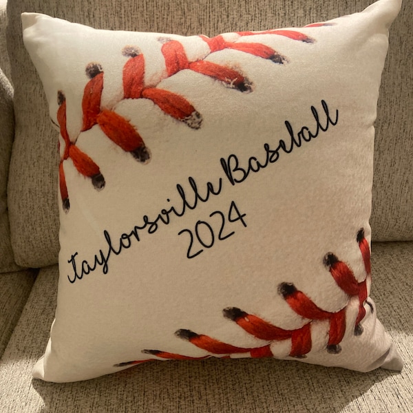 Custom Baseball Pillow, Personalized Baseball Decorative Pillow Sports ...