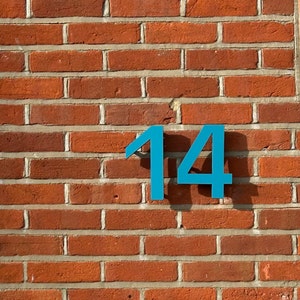 Modern Contemporary Coloured House Numbers Standoff Floating - Etsy