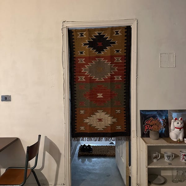 Multicolor Kilim Stair Runner | Vintage Aztec Motif Style | Handmade ...