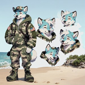 Chibi Green Wolf Furry Twitch Emotes Set of 10 Cute Furry Twitch Emotes ...