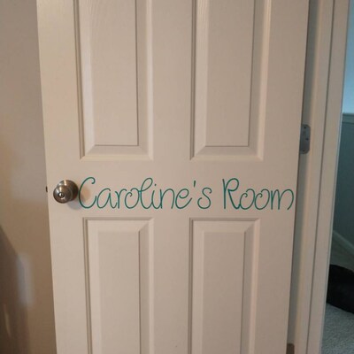 Girl Name for Bedroom Door PERSONALIZED Vinyl Wall Decal - Etsy